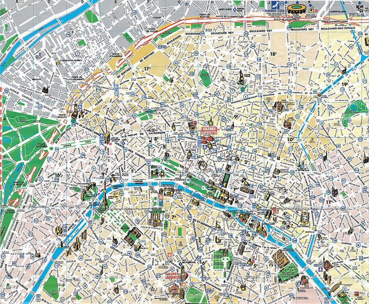 Map of Paris (2007) © Galeries Lafayette | Ladera Sur